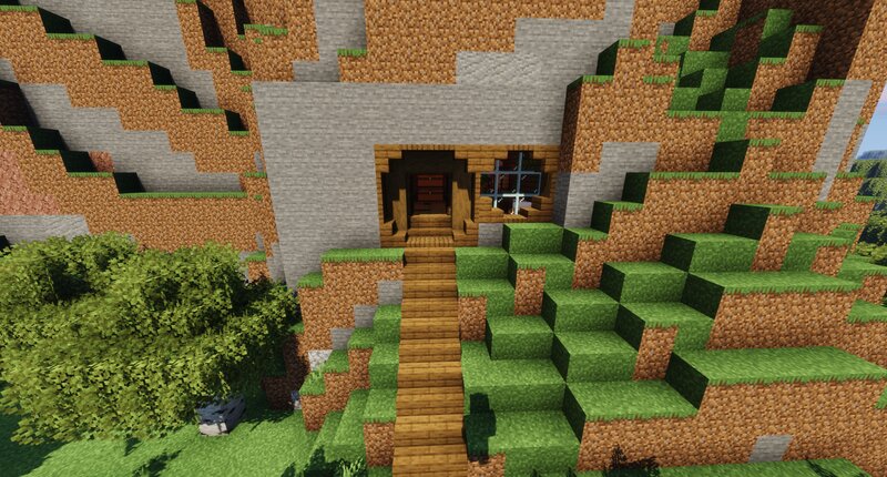 house in the ground Minecraft Map