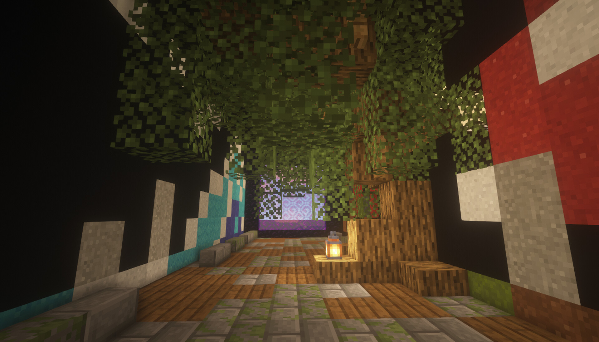 Nether Tunnel Build Idea - Nature Graffiti Theme - [World Download ...