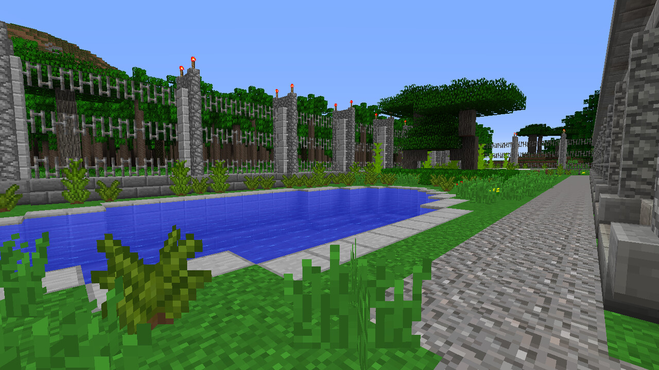 Jurassic Park Novel Canon Safari Lodge Minecraft Map