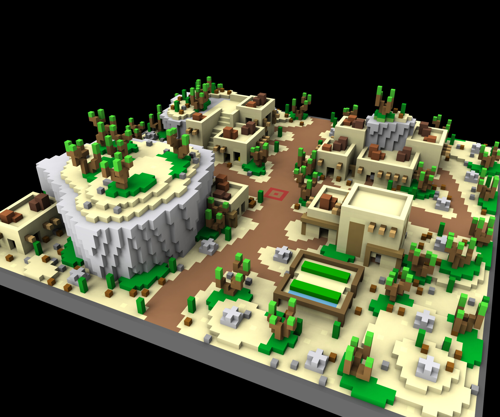 Desert Village KOTH [100x100] Minecraft Map
