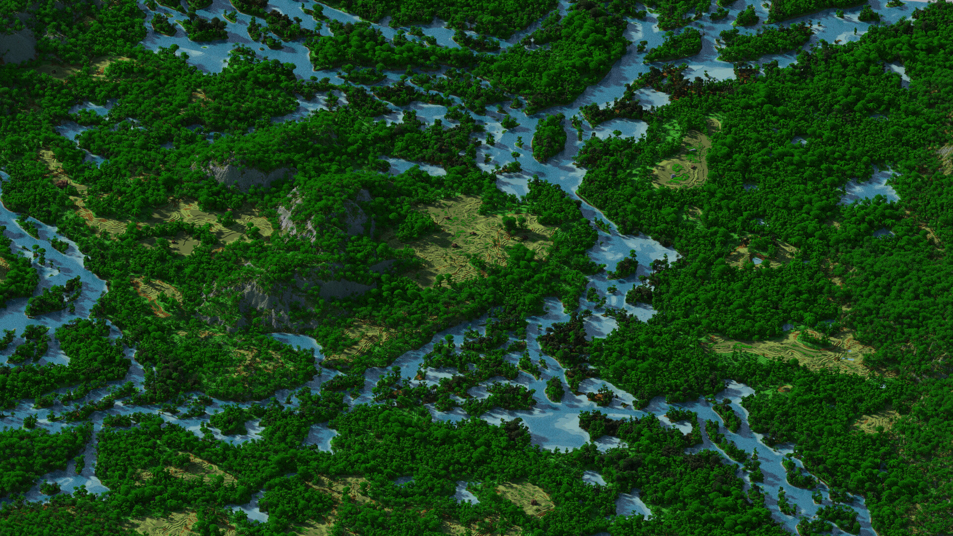 Amazon river - 3000x3000 WorldPainter Minecraft Map