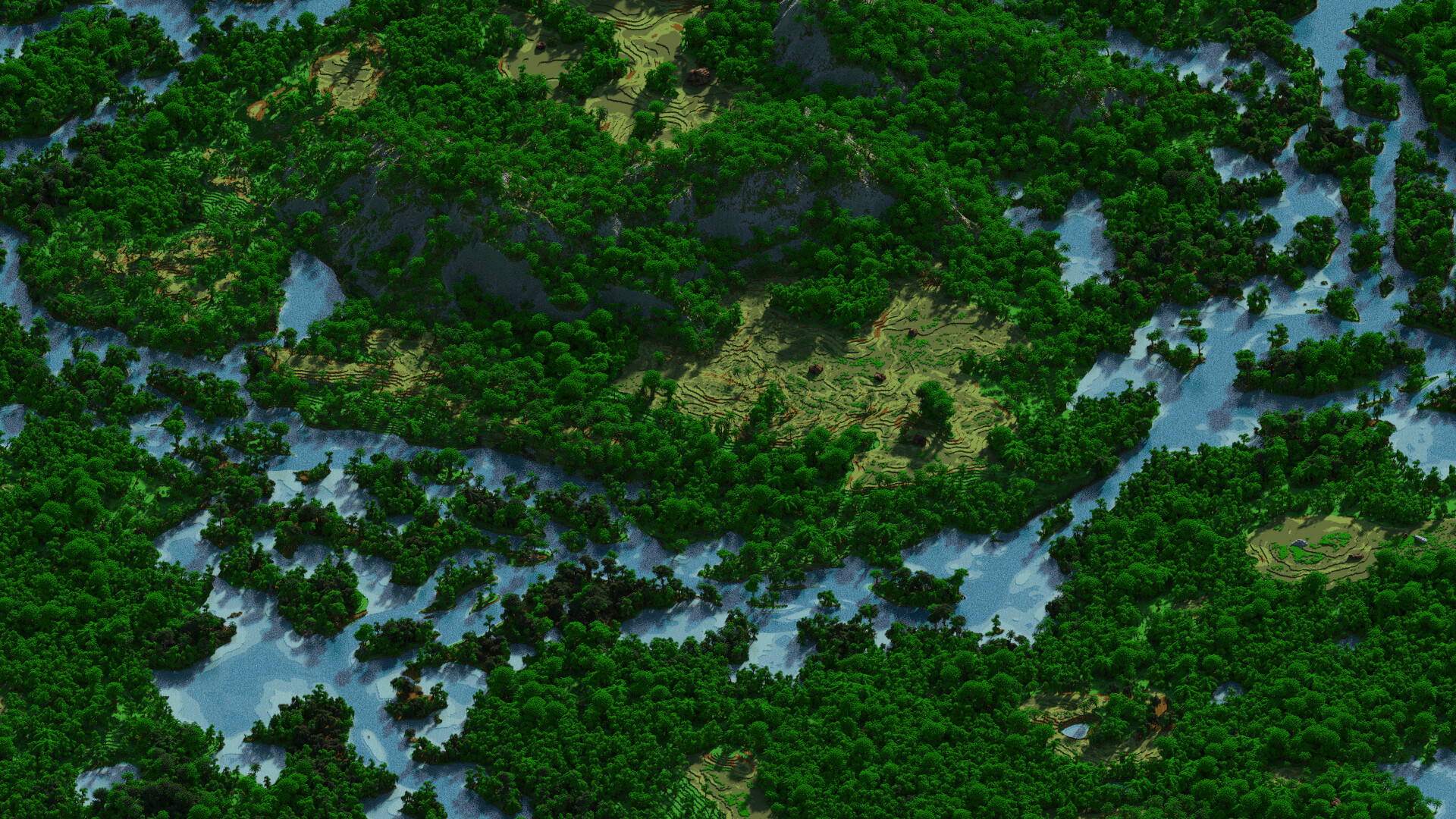 Amazon river - 3000x3000 WorldPainter Minecraft Map