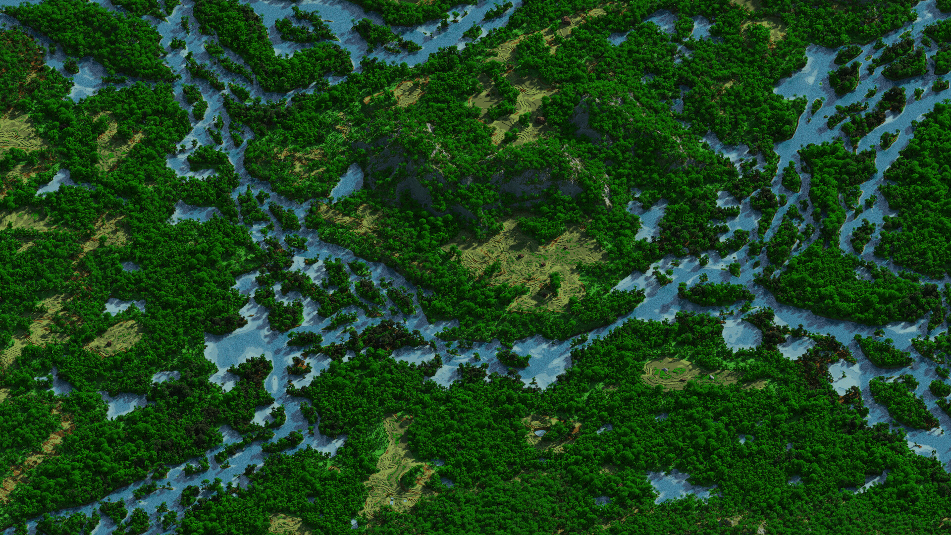 Amazon river - 3000x3000 WorldPainter Minecraft Map