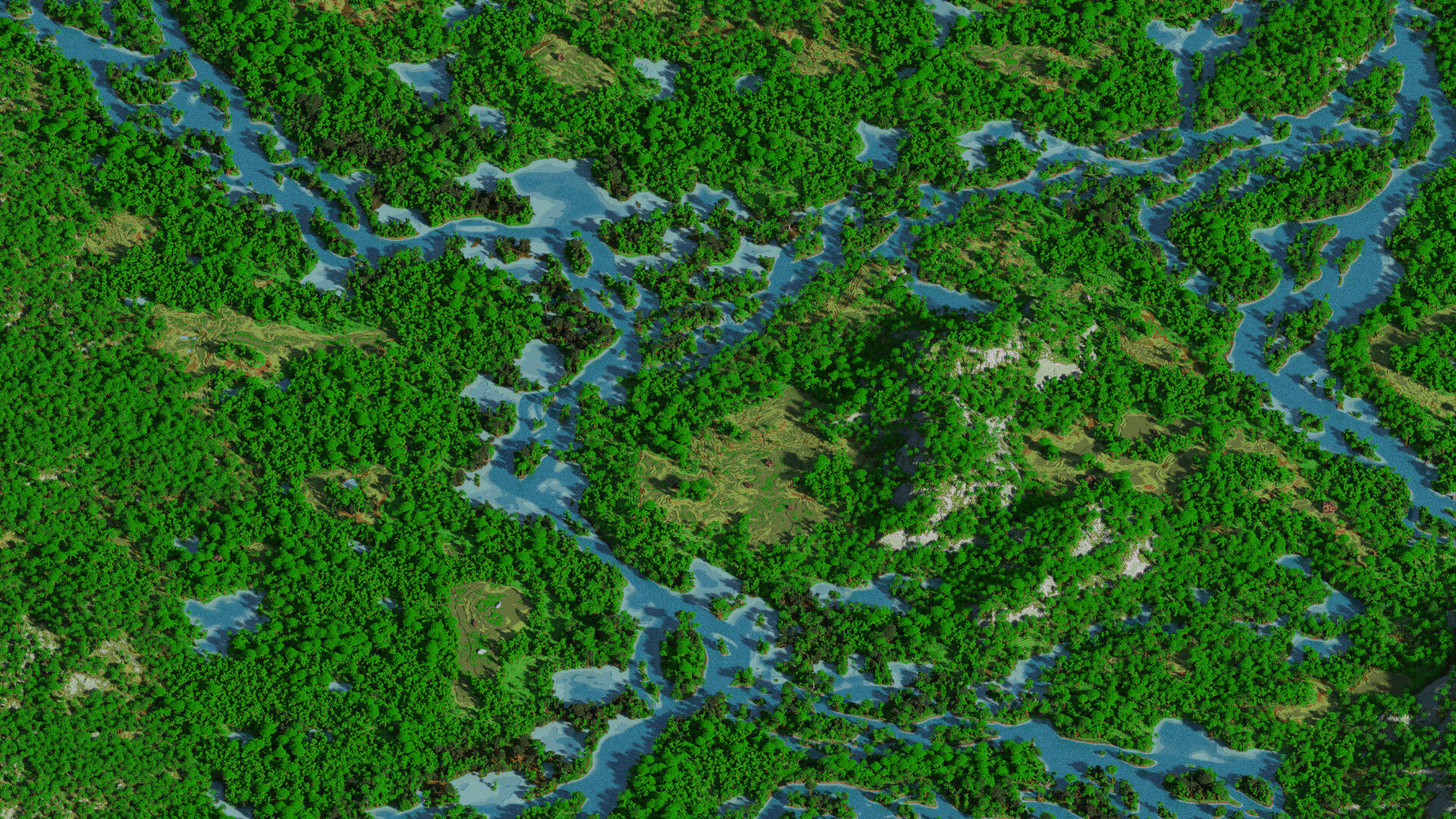 Amazon river - 3000x3000 WorldPainter Minecraft Map