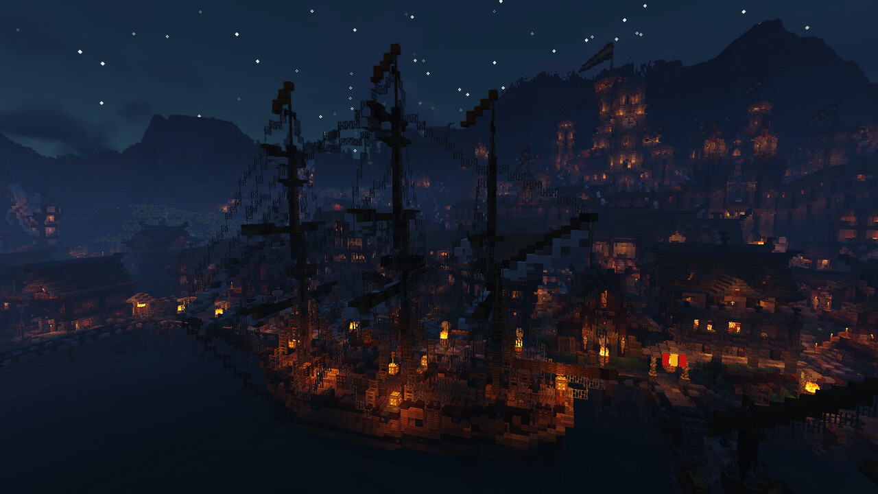 medieval ship - bateau médiéval - mittelalterliches Schiff Minecraft Map