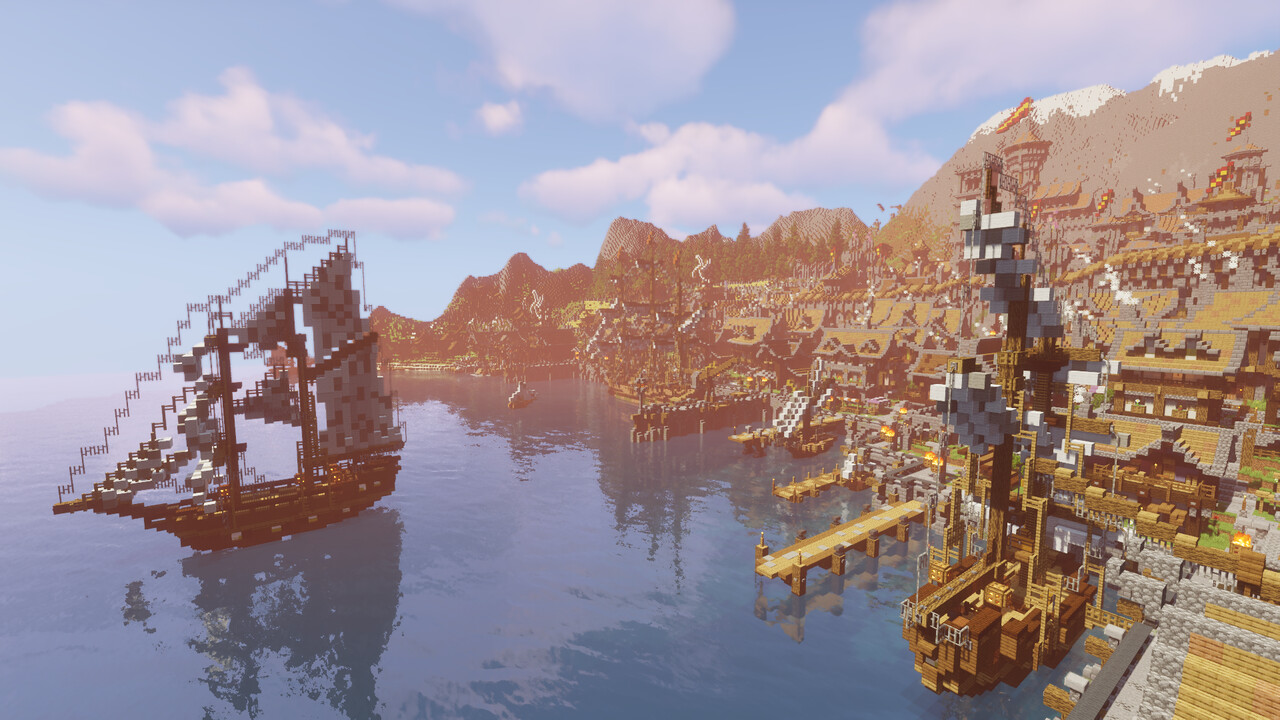 medieval ship - bateau médiéval - mittelalterliches Schiff Minecraft Map