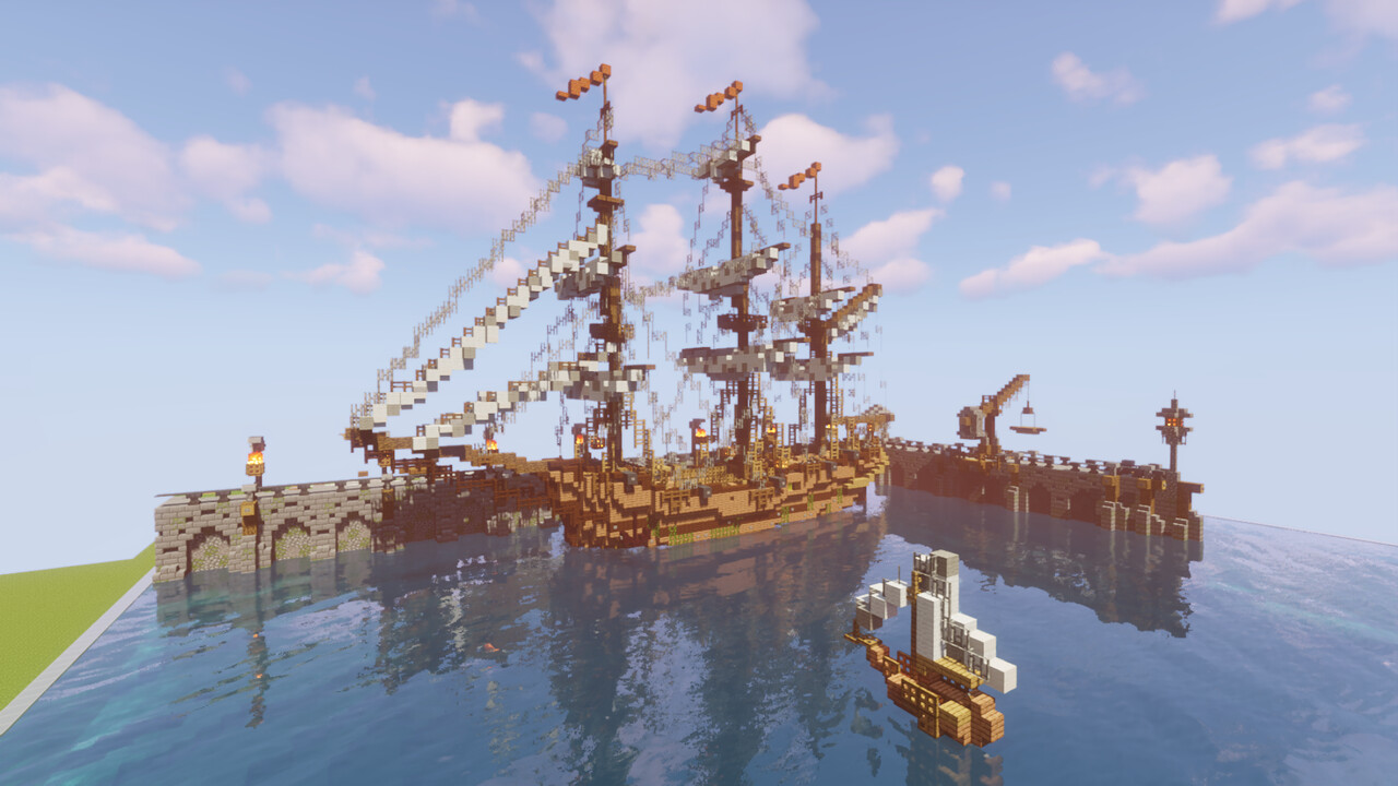 medieval ship - bateau médiéval - mittelalterliches Schiff Minecraft Map