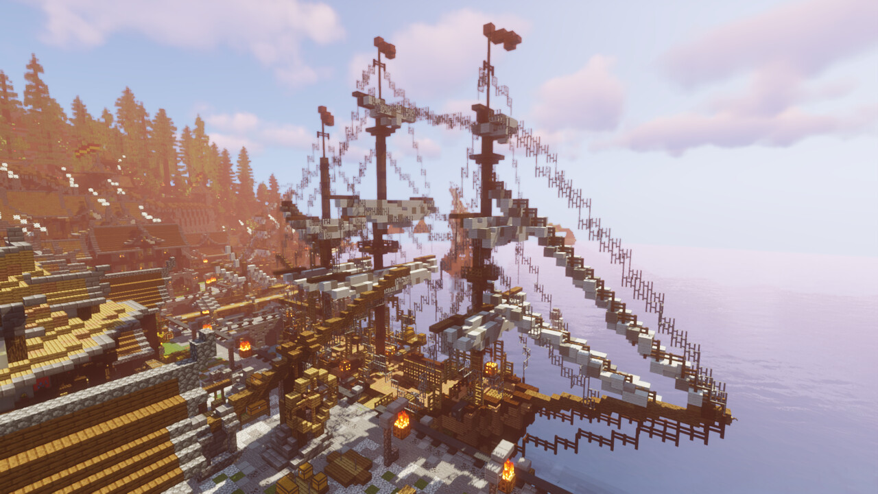 medieval ship - bateau médiéval - mittelalterliches Schiff Minecraft Map