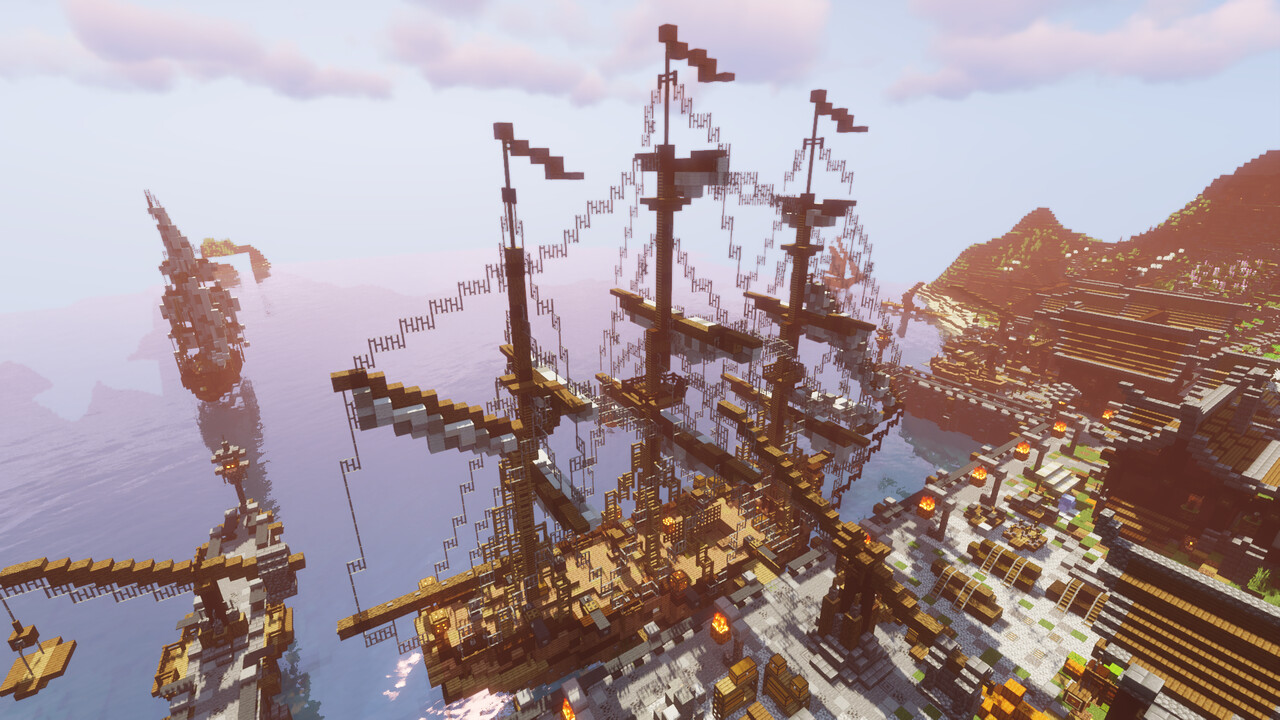 medieval ship - bateau médiéval - mittelalterliches Schiff Minecraft Map