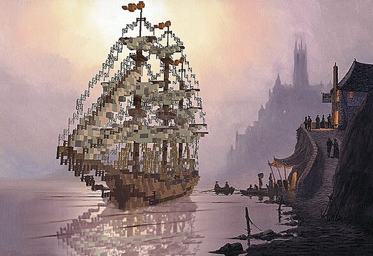 medieval ship - bateau médiéval - mittelalterliches Schiff Minecraft Map