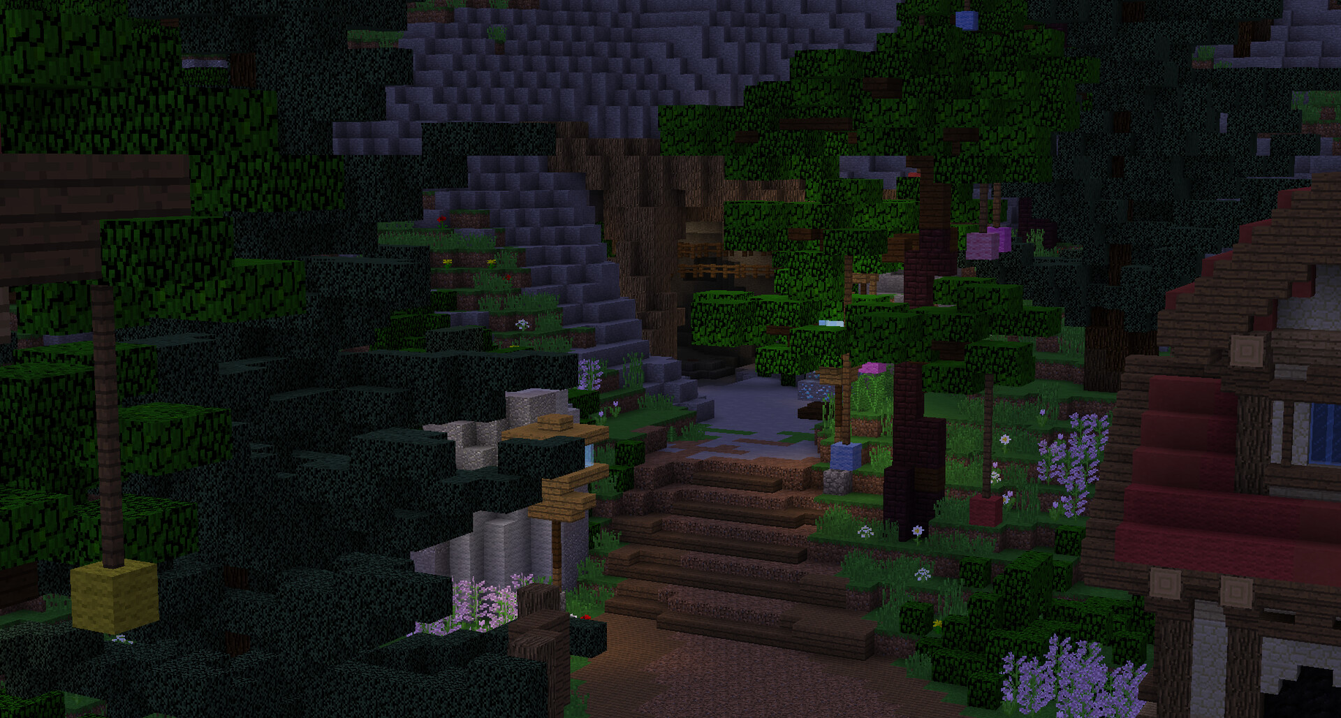 Simple Village hub Minecraft Map