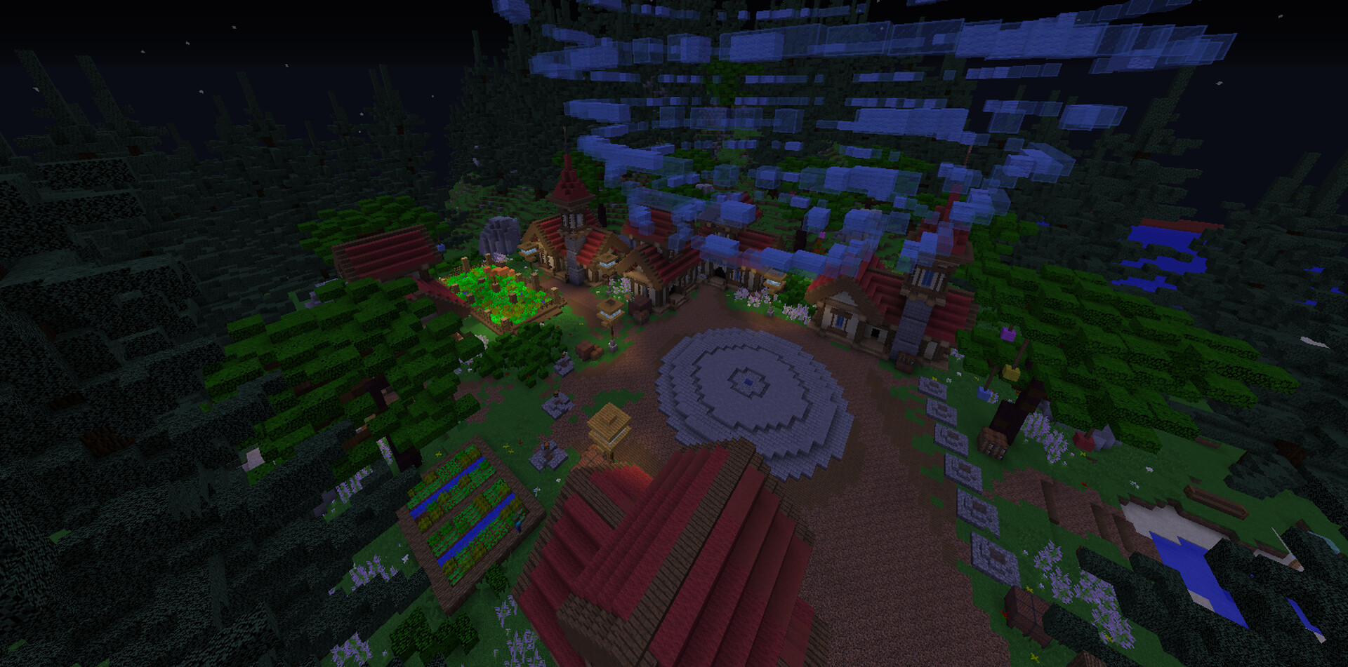 Simple Village hub Minecraft Map