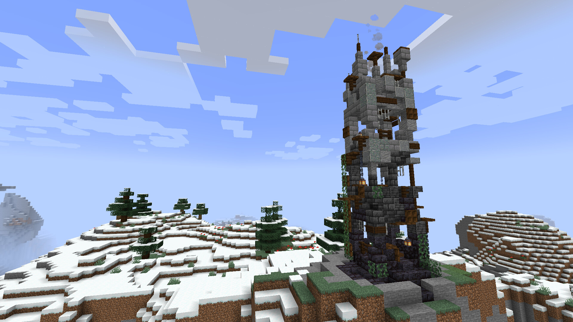 Broken 1.17 Nether Tower Minecraft Map