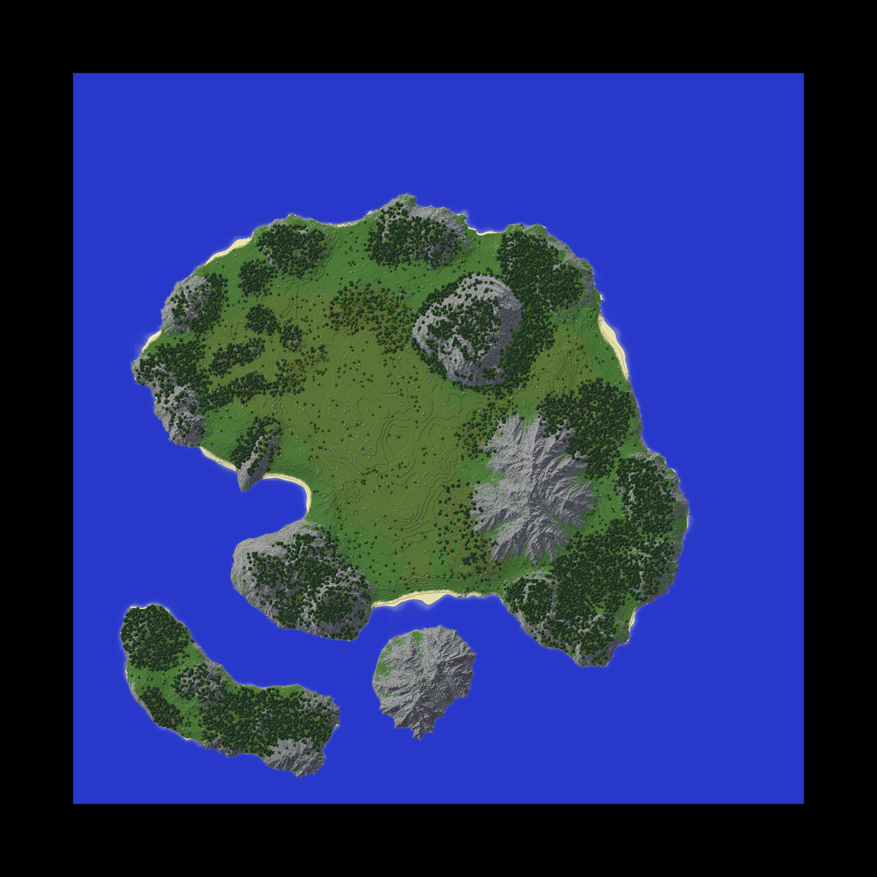 Rp Series Island map Template (2.5k/2.5k) - Free to use Minecraft Map