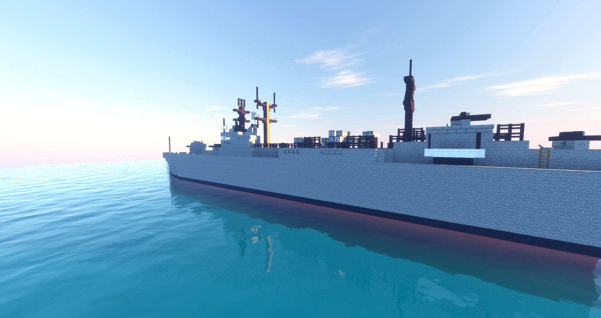 WW2 Destroyer Class Navel Ship Minecraft Map