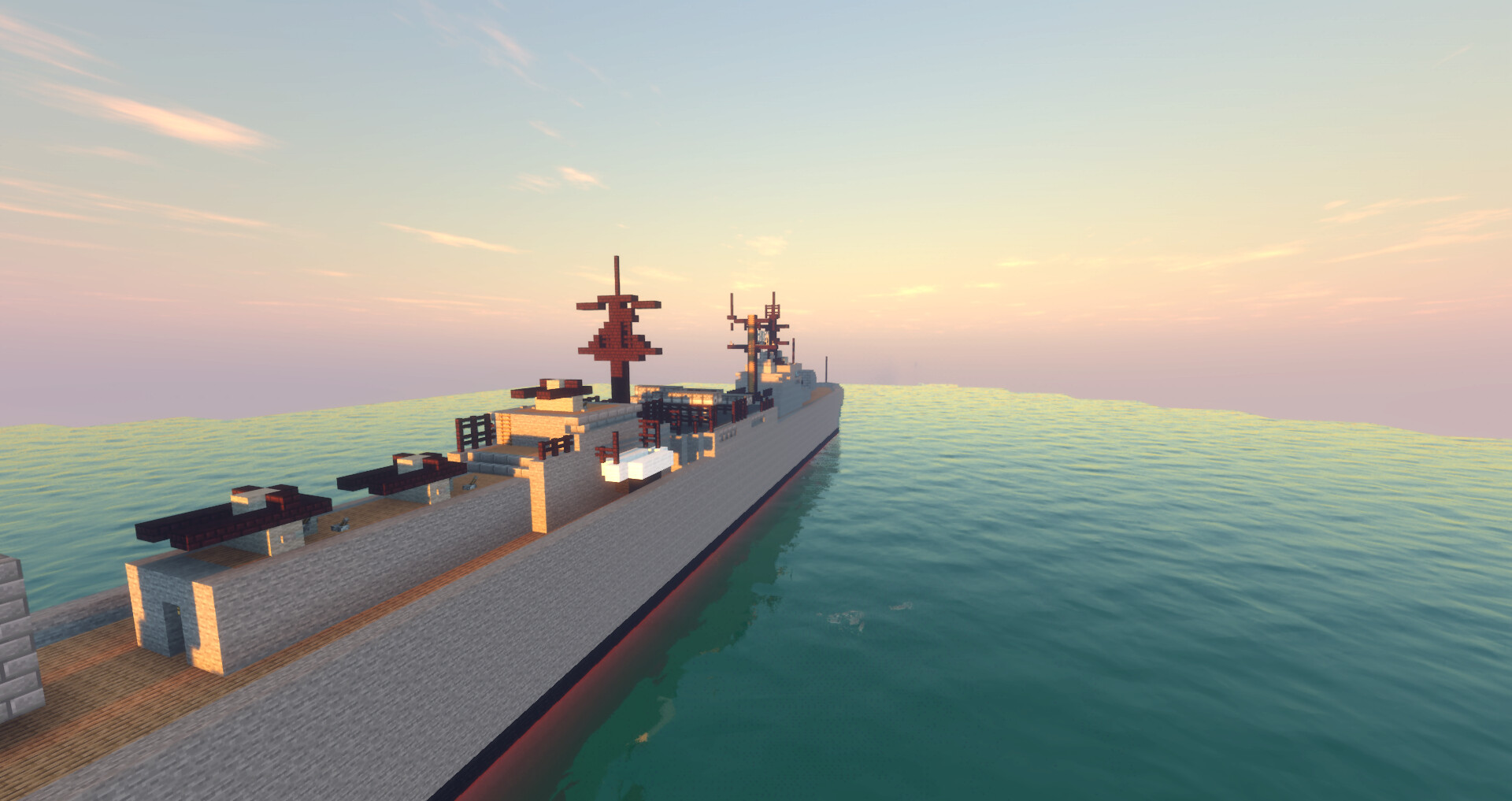 WW2 Destroyer Class Navel Ship Minecraft Map