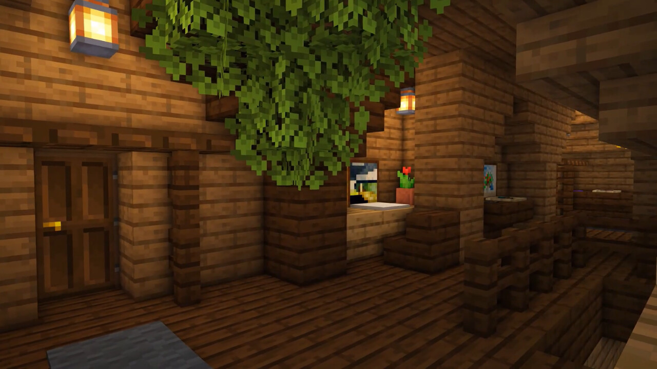 Minecraft: How to Build a Tavern ☕ | Cleric Villagers Minecraft Map