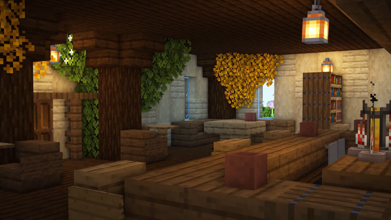 Minecraft: How to Build a Tavern ☕ | Cleric Villagers Minecraft Map