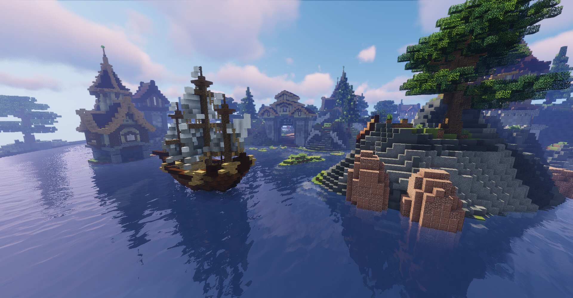 Cute Server Spawn Medieval Circle Lobby 350x350 Hub Minecraft Map