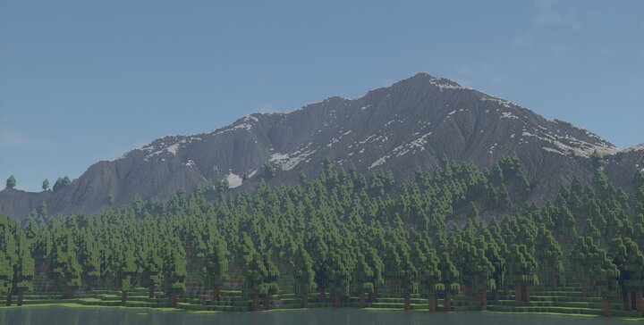 Mountain range made with World Machine and World Painter Minecraft Map