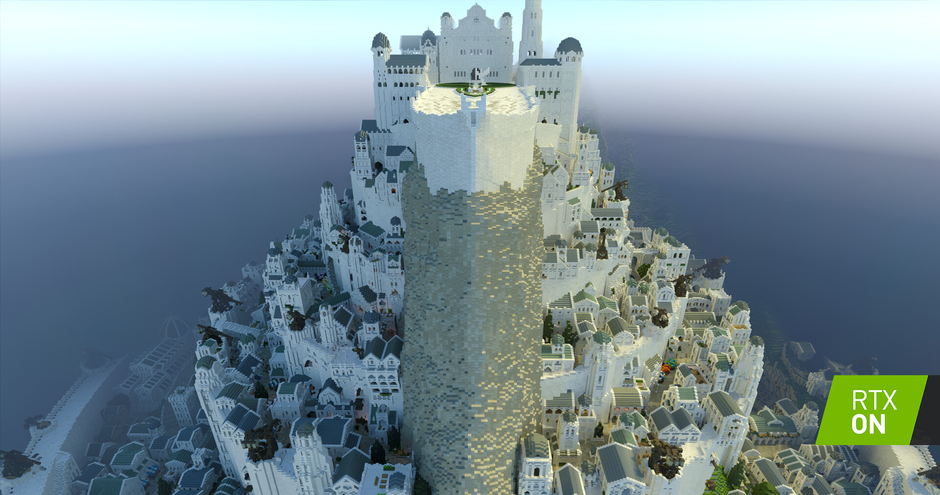 Minecraft with RTX | Minas Tirith by Minecraft Middle-Earth Minecraft Map