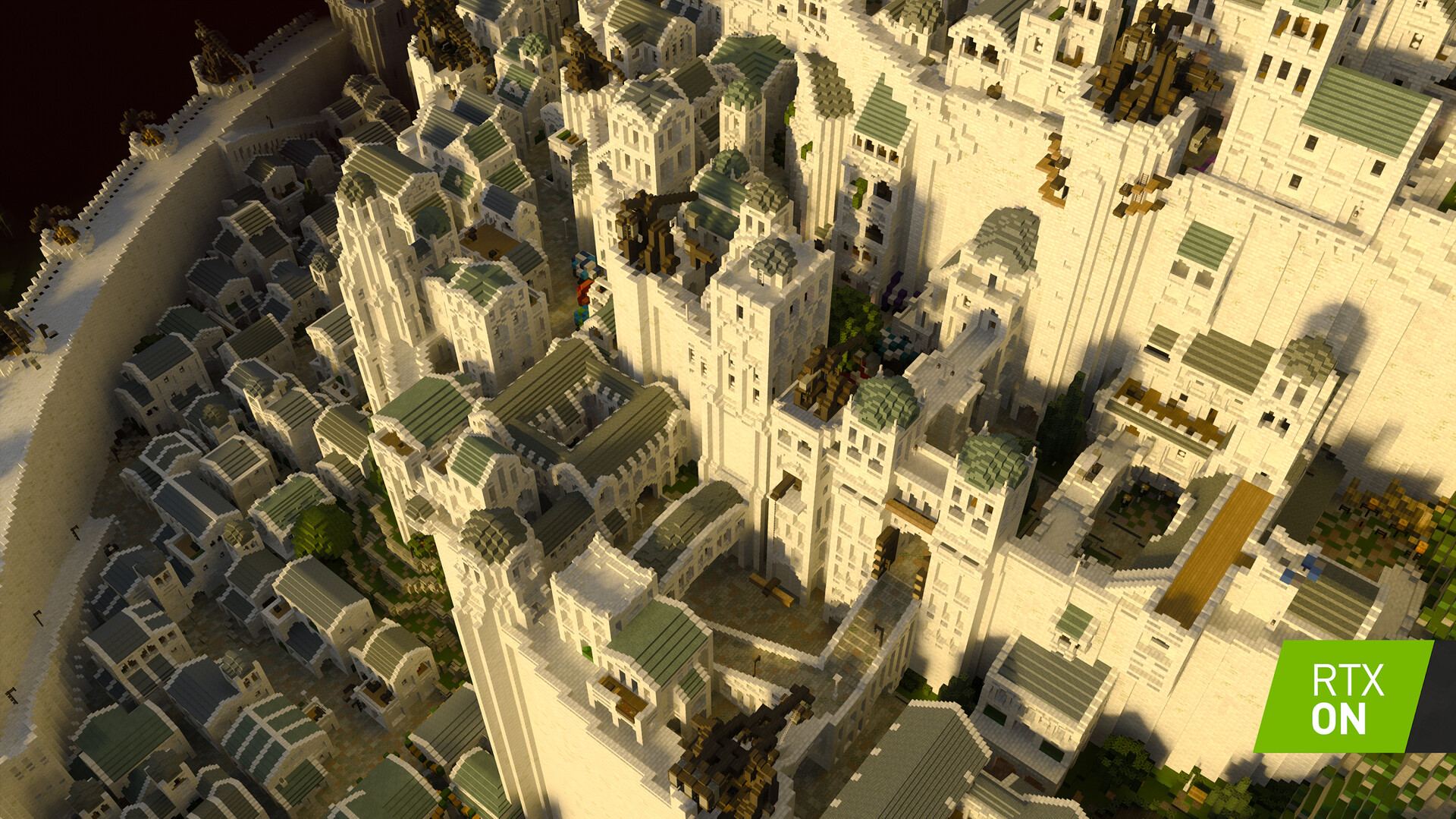 Minecraft with RTX | Minas Tirith by Minecraft Middle-Earth Minecraft Map