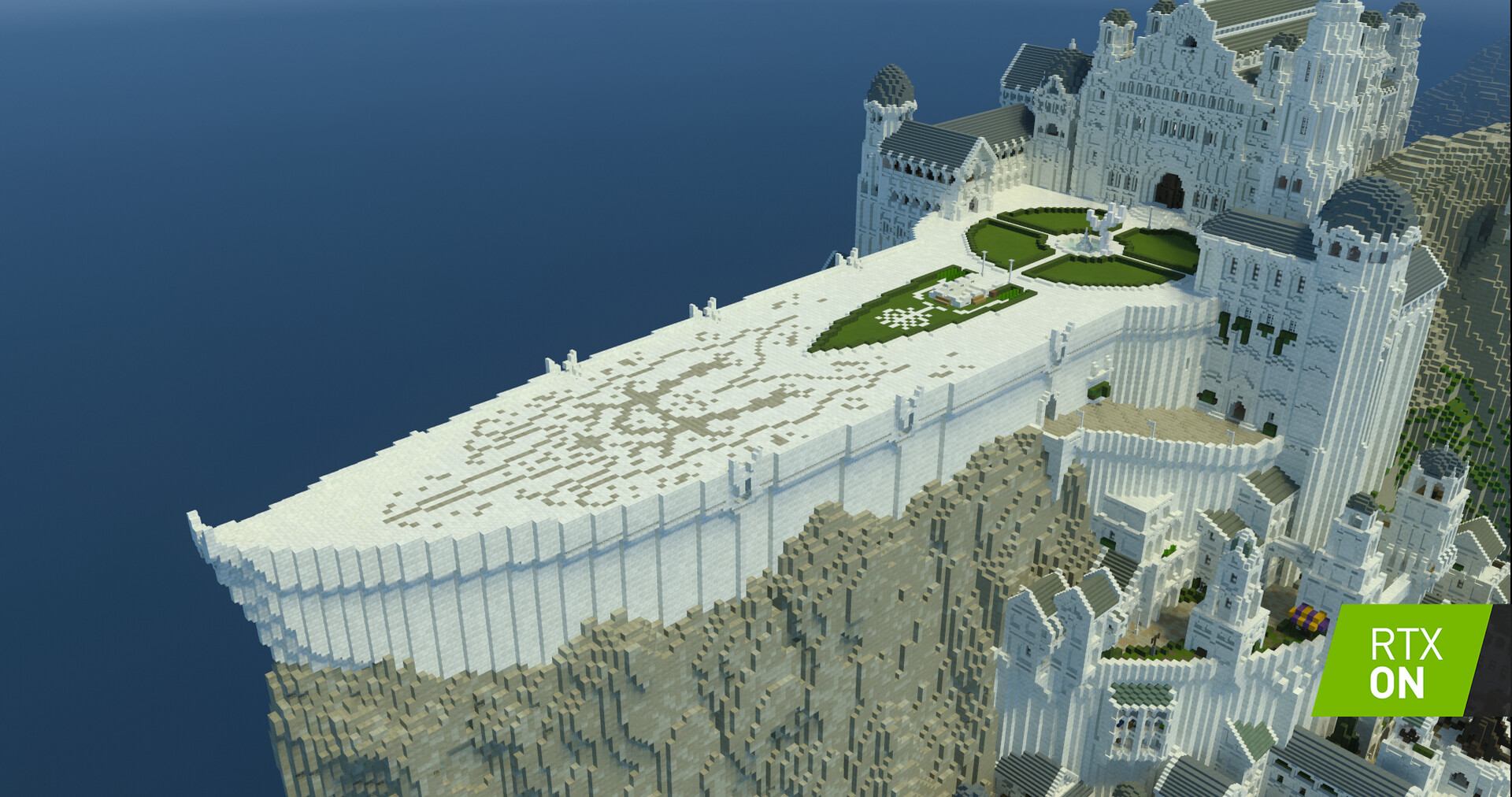 Minecraft with RTX | Minas Tirith by Minecraft Middle-Earth Minecraft Map