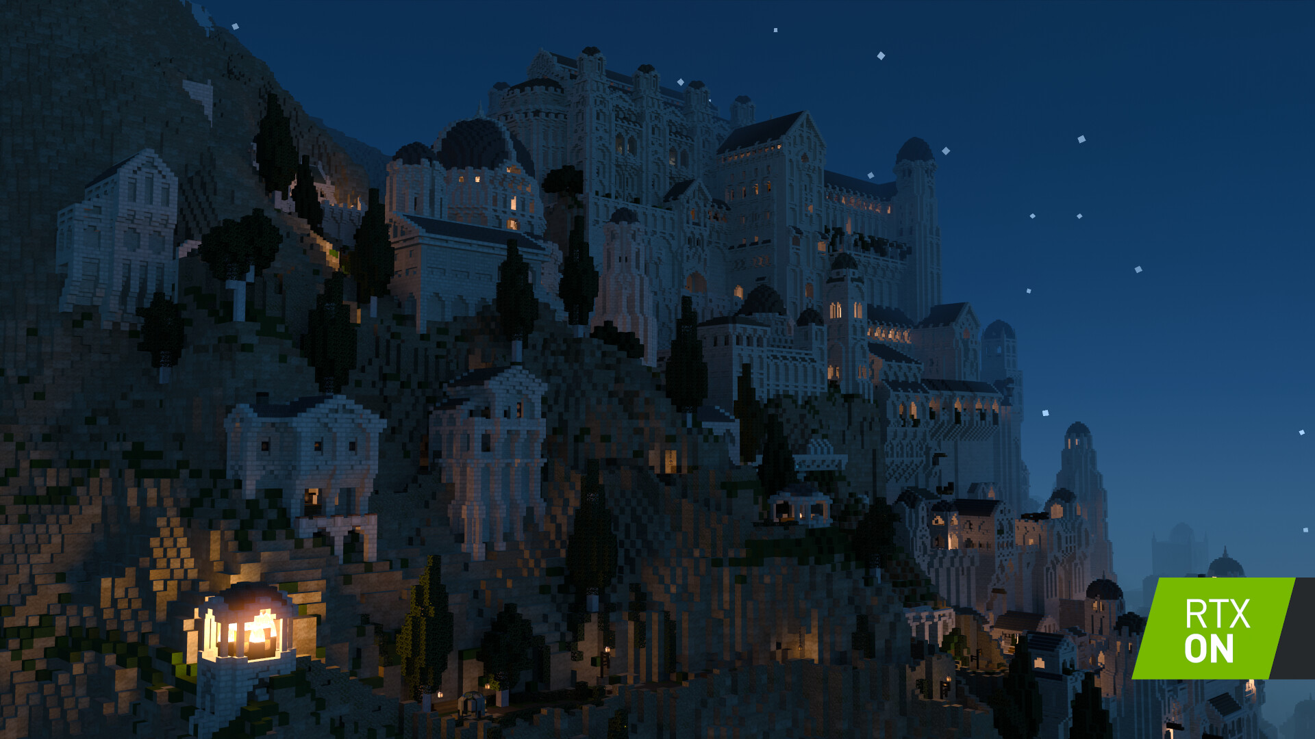 Minecraft with RTX | Minas Tirith by Minecraft Middle-Earth Minecraft Map