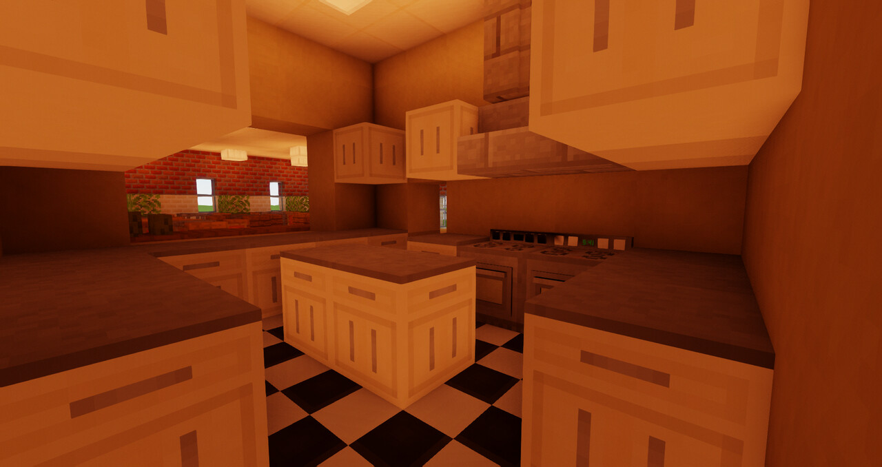 four story apartment and cafe Minecraft Map