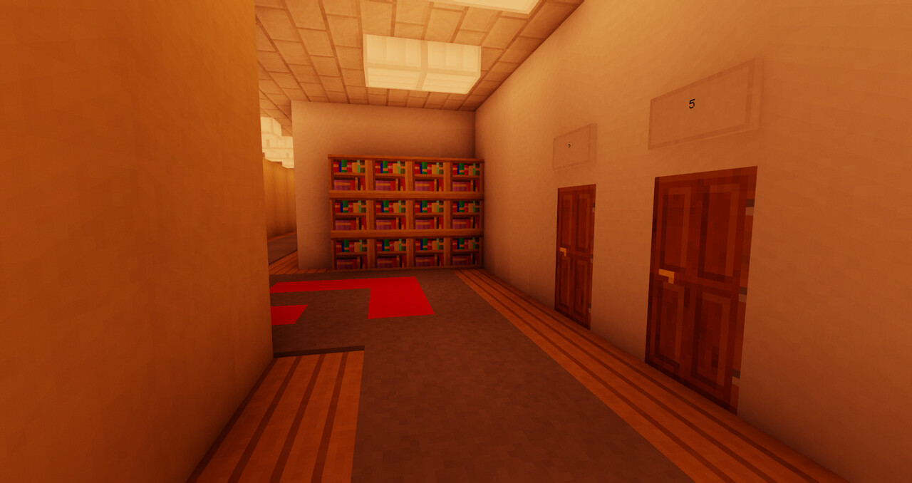 four story apartment and cafe Minecraft Map