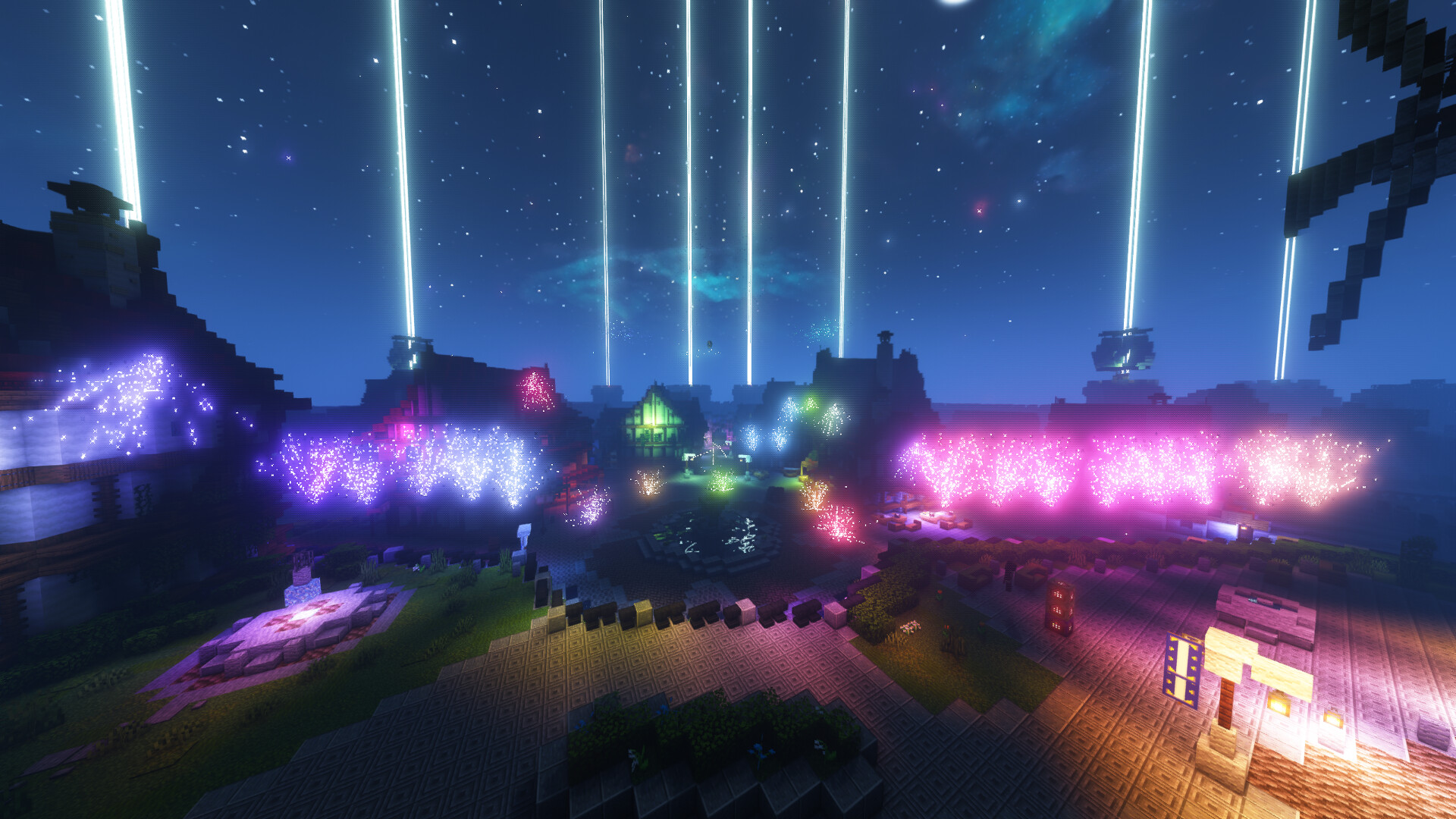 We made an EPIC Minecraft firework show! Minecraft Map