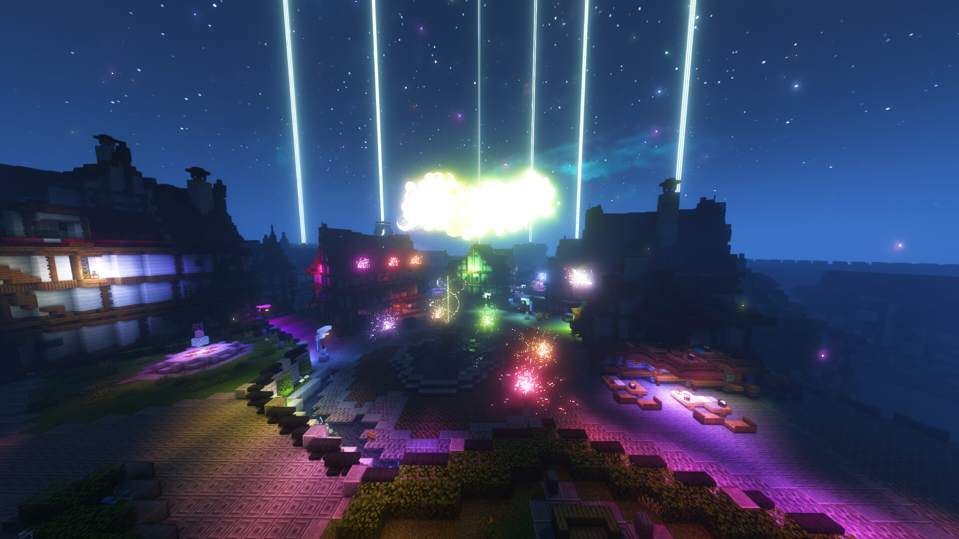 We made an EPIC Minecraft firework show! Minecraft Map