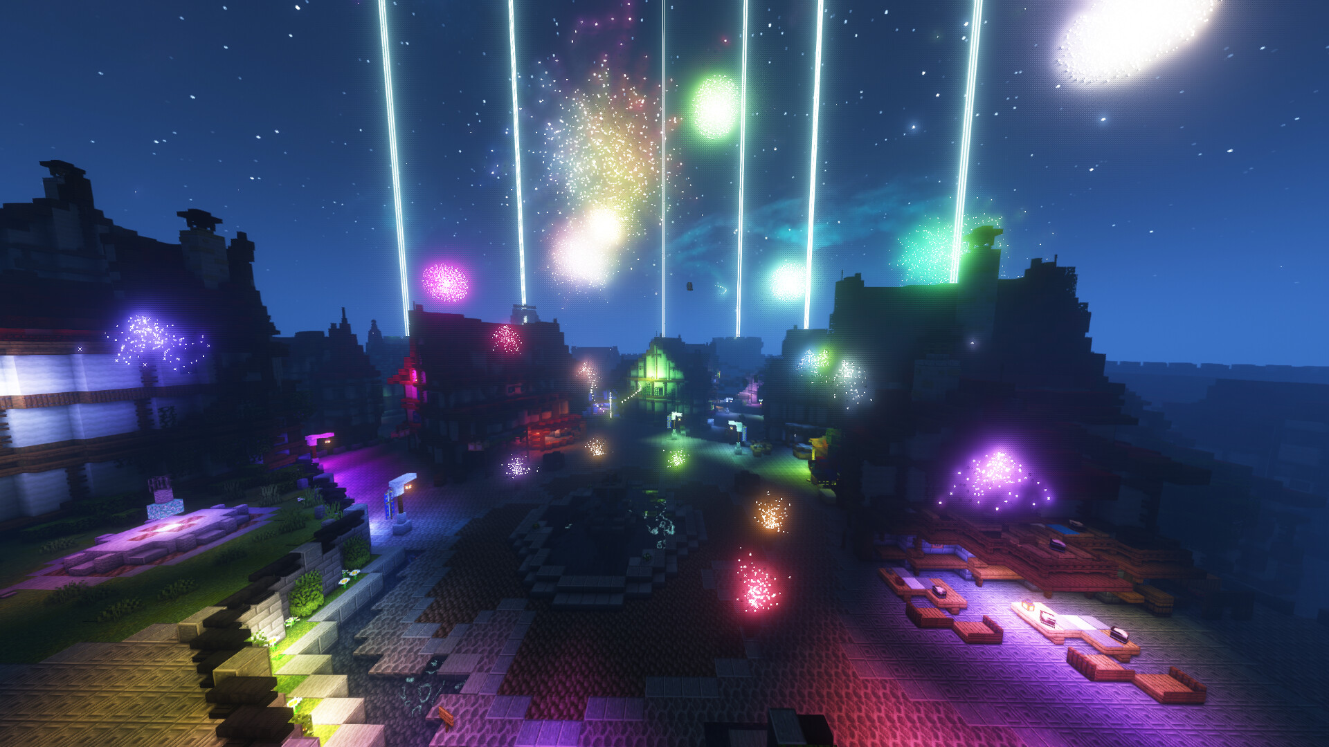 We made an EPIC Minecraft firework show! Minecraft Map