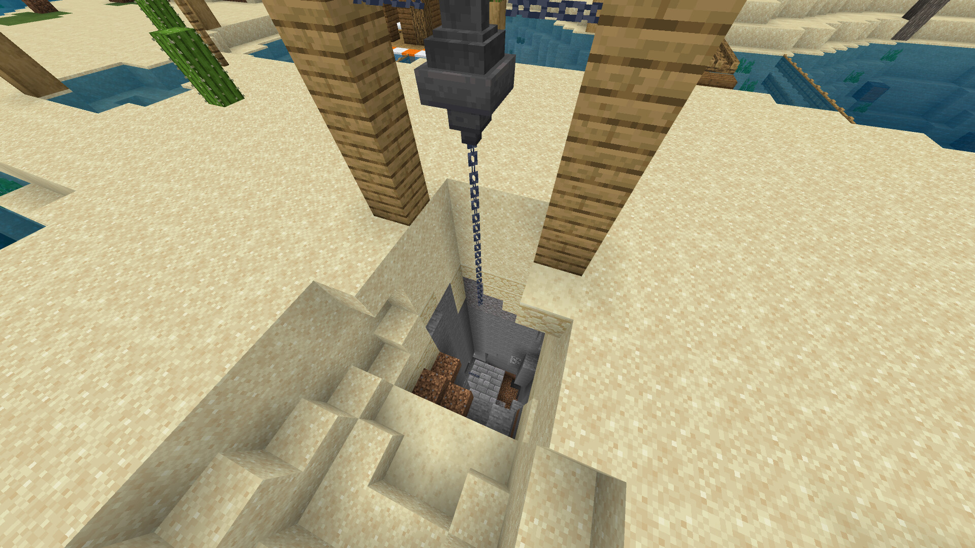 floating house on the beech Minecraft Map