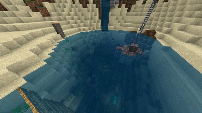 floating house on the beech Minecraft Map