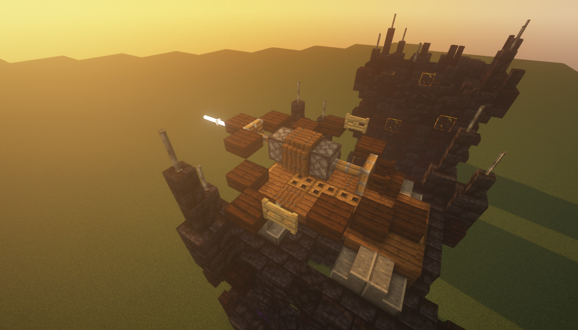 Dark Ruins Towers Build Idea - [Catapult and Ballista] Minecraft Map