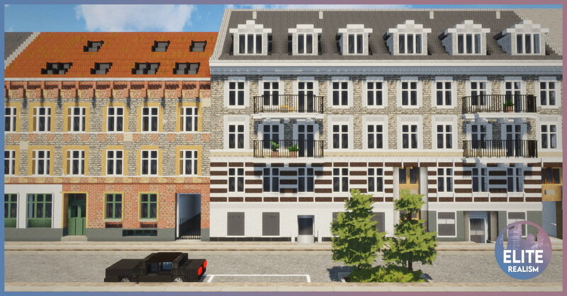 Old European Apartment Buildings | Denmark, Scandinavia | ERT Minecraft Map