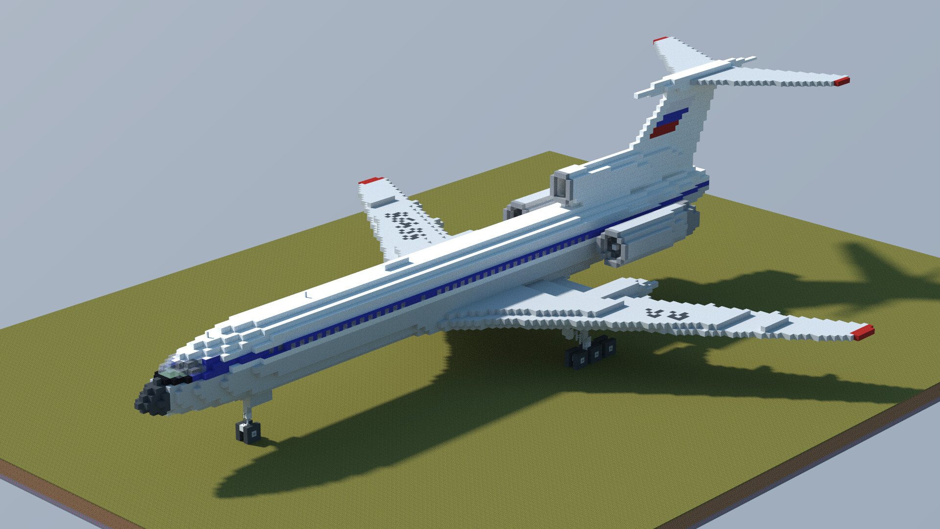 Soviet aircraft Tu-154M1. scale 3,45:1 Minecraft Map