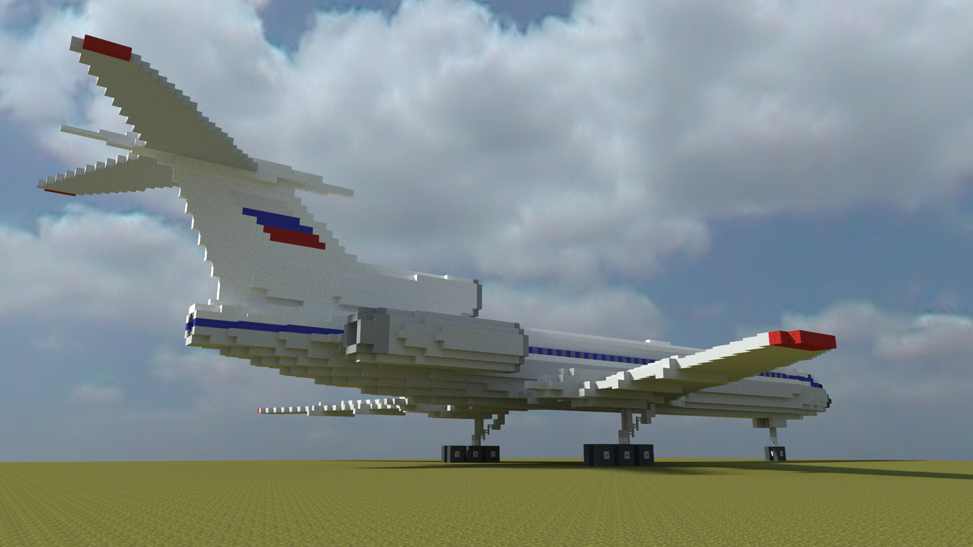 Soviet aircraft Tu-154M1. scale 3,45:1 Minecraft Map