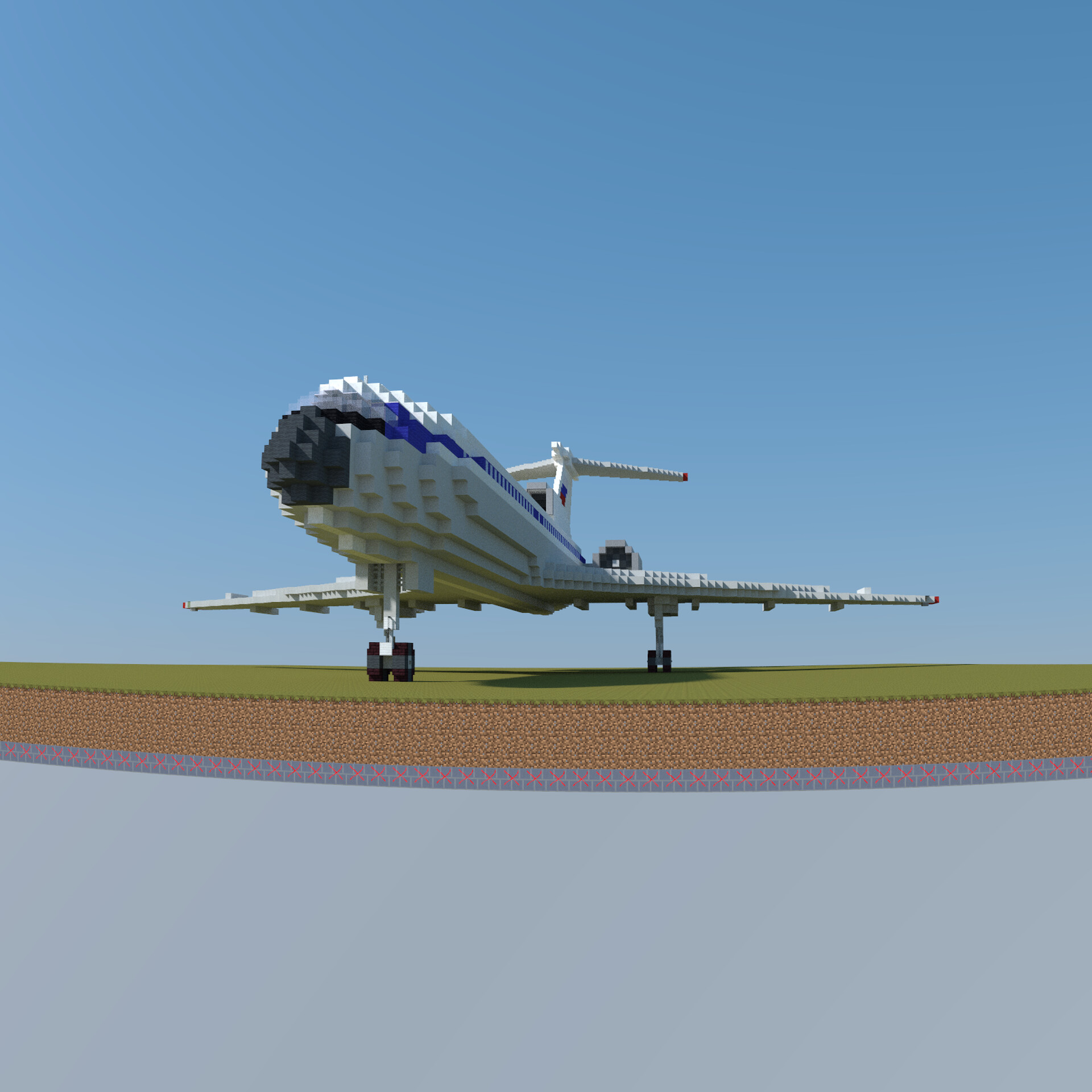 Soviet aircraft Tu-154M1. scale 3,45:1 Minecraft Map