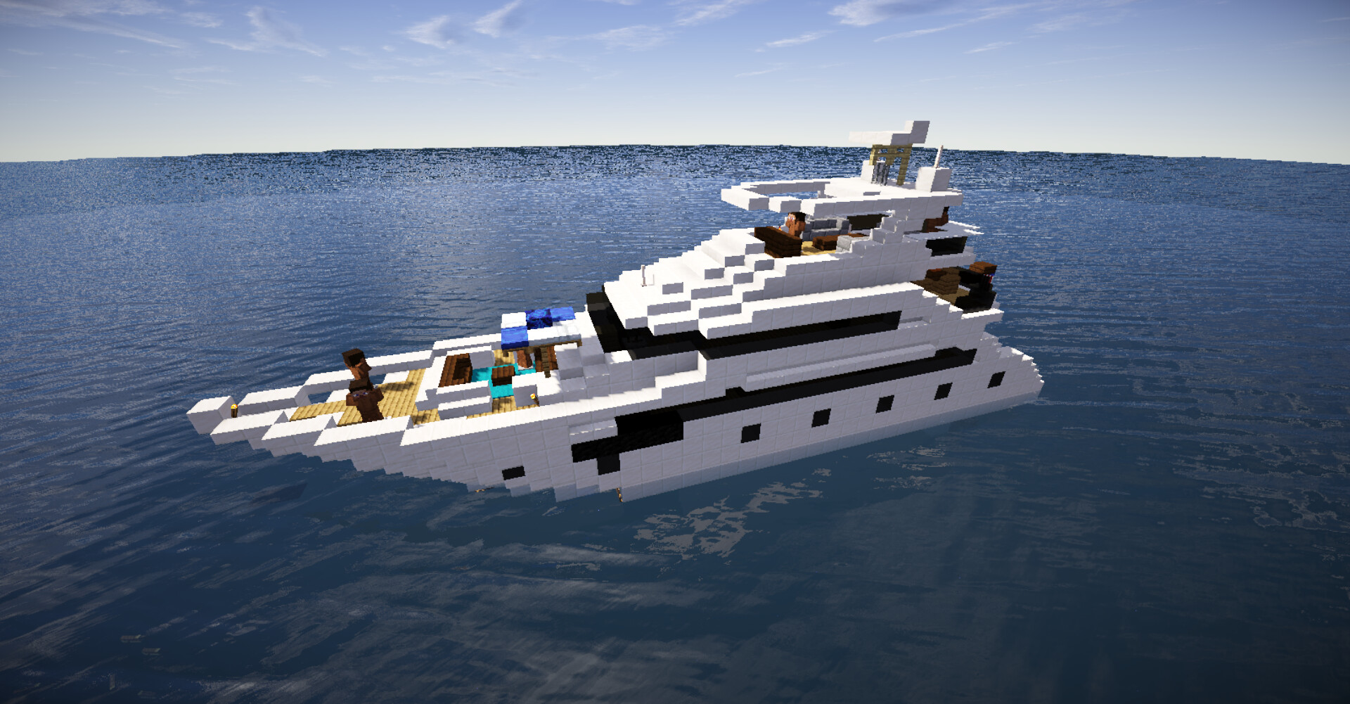 Modern Luxury Yacht #2 (map download) 🌊🚢 Minecraft Map