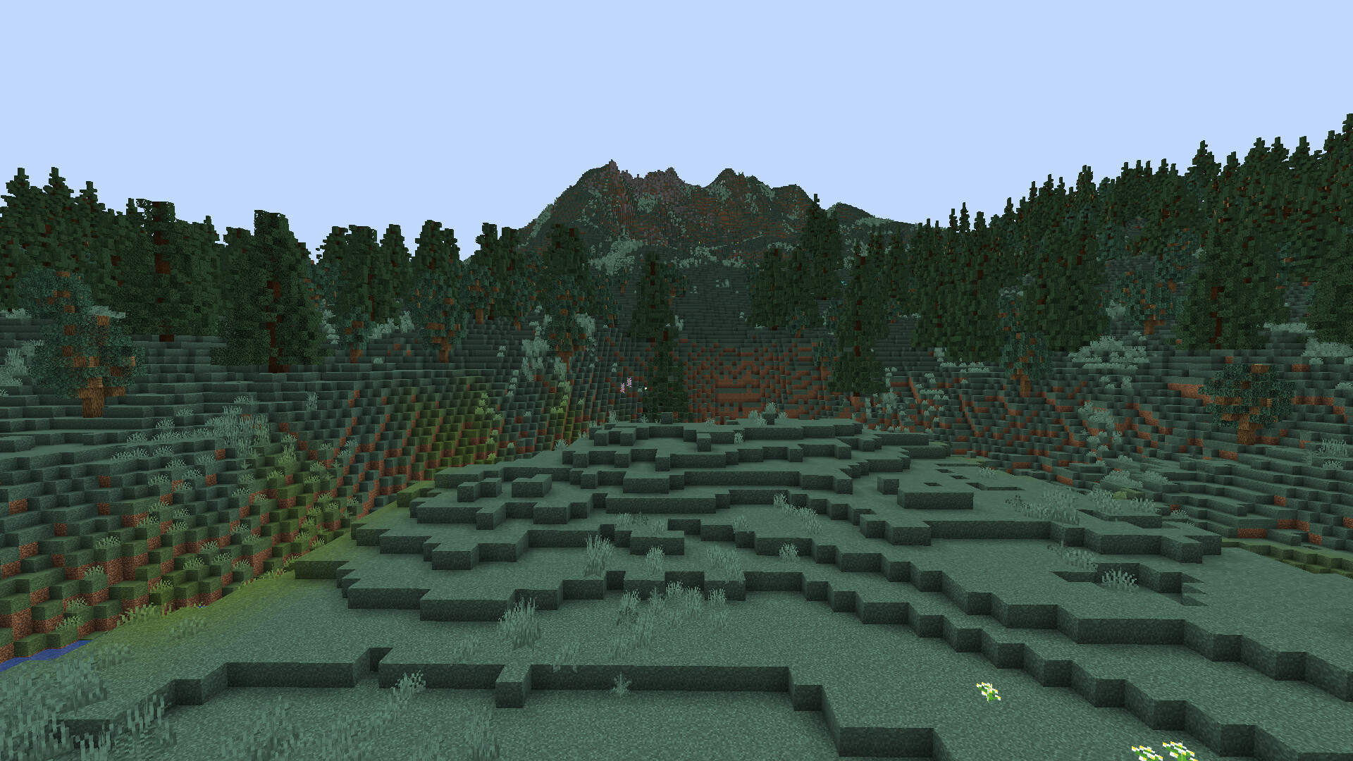 Spruce Forest with a Mountain Minecraft Map