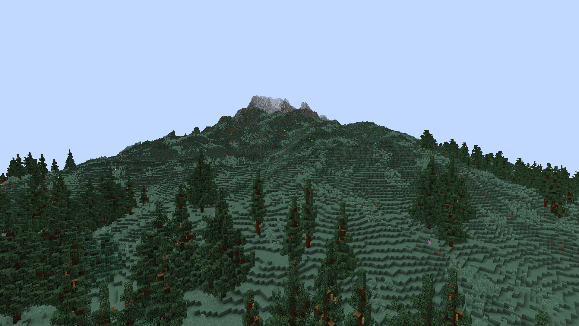 Spruce Forest with a Mountain Minecraft Map
