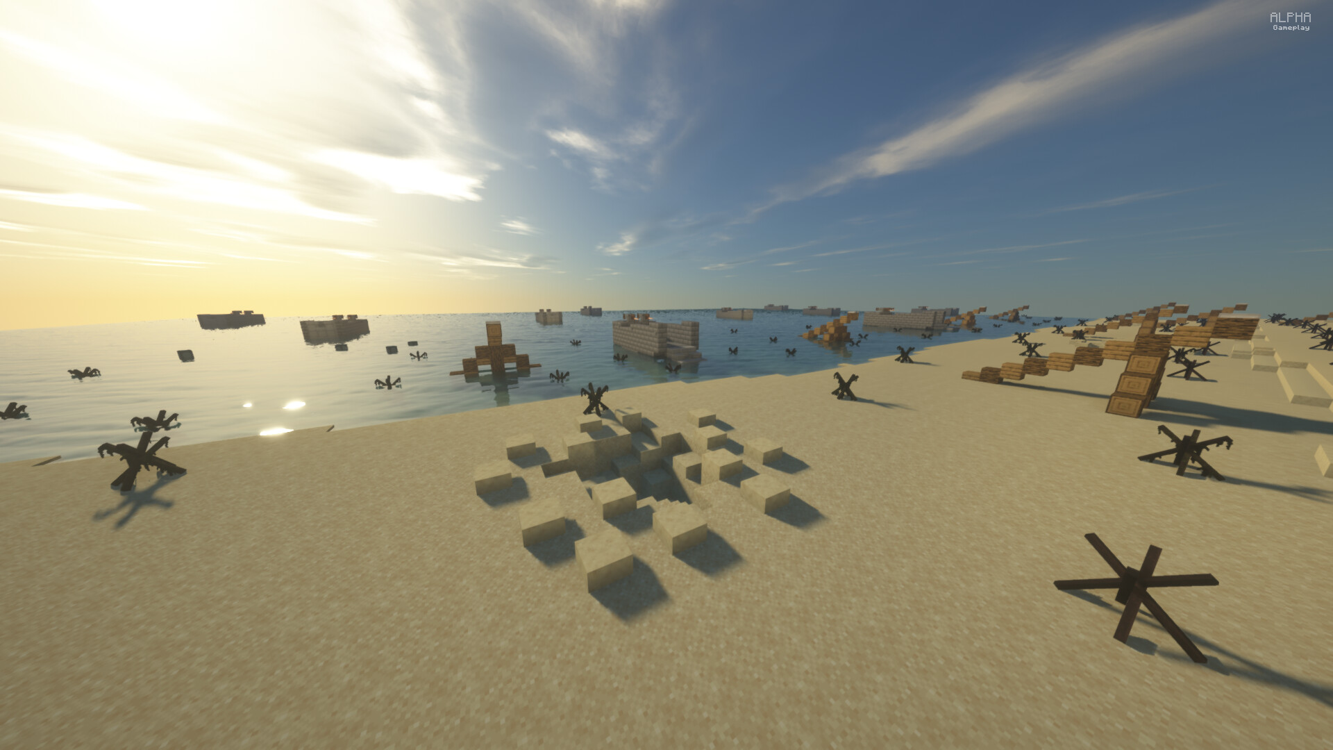 Fictional D-Day type map WW2. Invasion of Jutland Minecraft Map