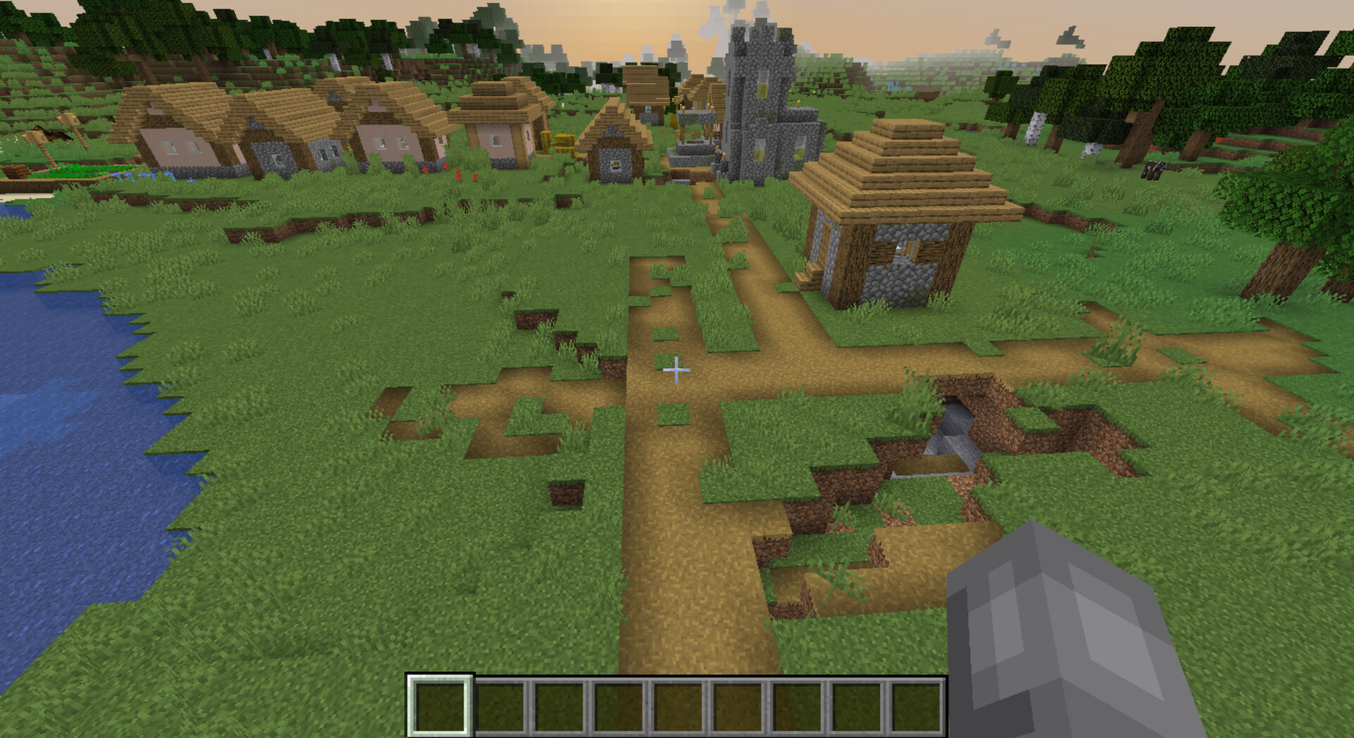 Awesome Village Spawn with Caves Minecraft Map