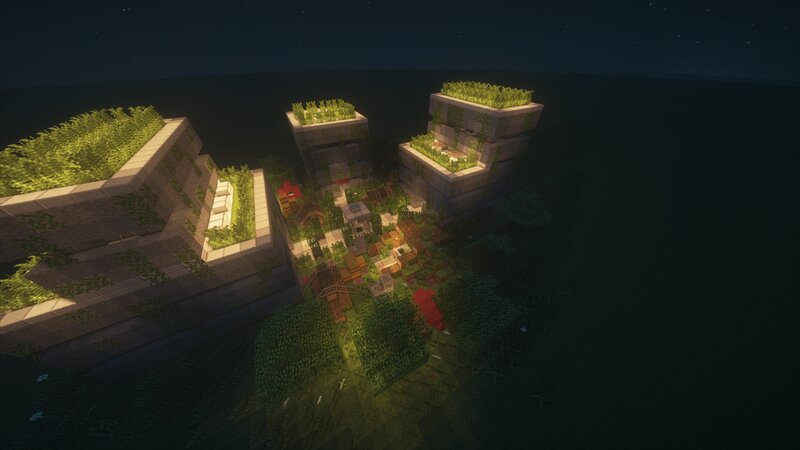 Very old abandoned Factory with mossy Buildings Minecraft Map