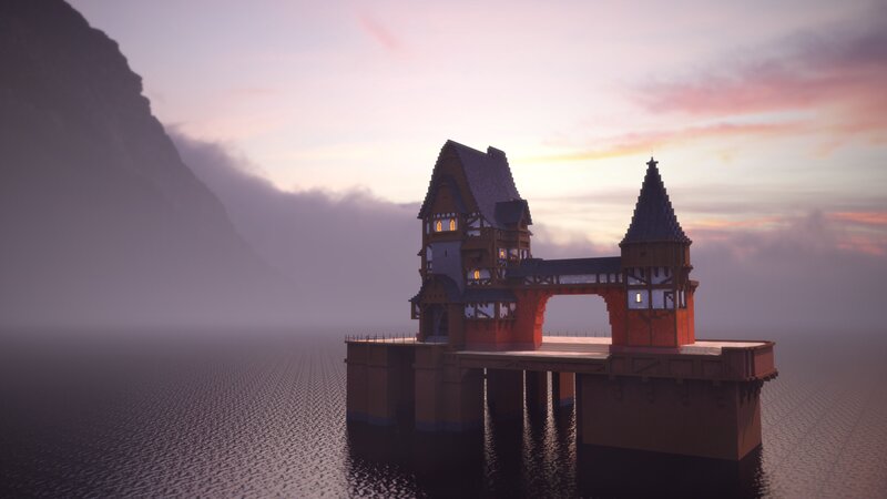 Giant house in the lake [Free Download] Minecraft Map
