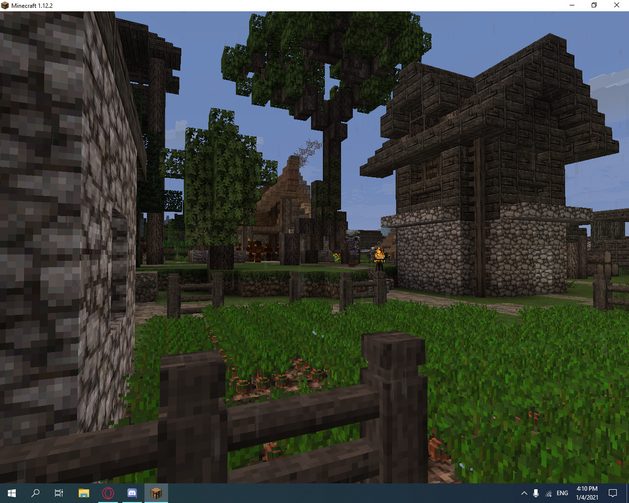 Medieval Village with walls around it, Fortified Minecraft Map