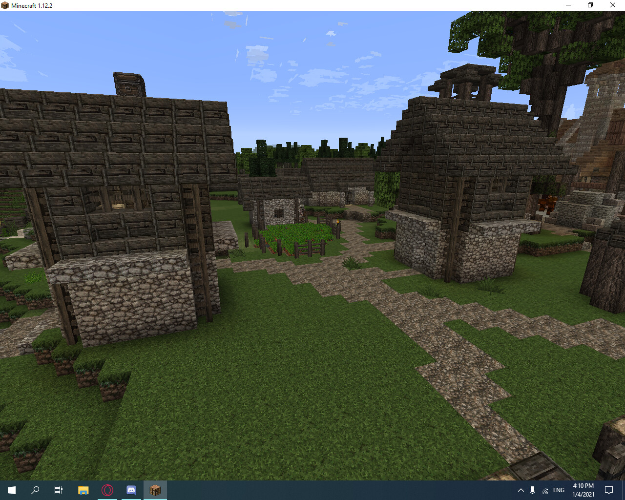Medieval Village with walls around it, Fortified Minecraft Map