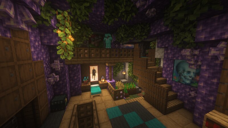 Amethyst Geode House - Creative Build Series Minecraft Map